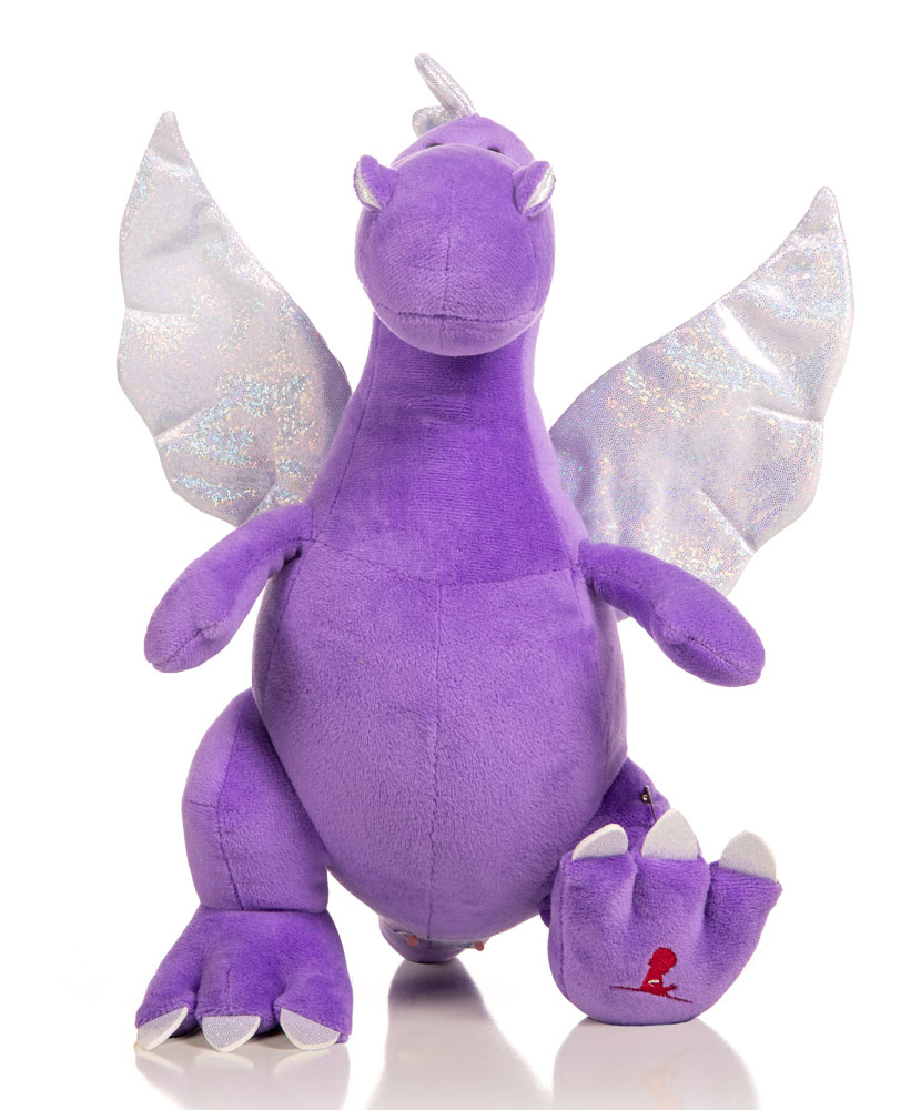 St. Jude Purple Plush Dragon by Gund - St. Jude Gift Shop