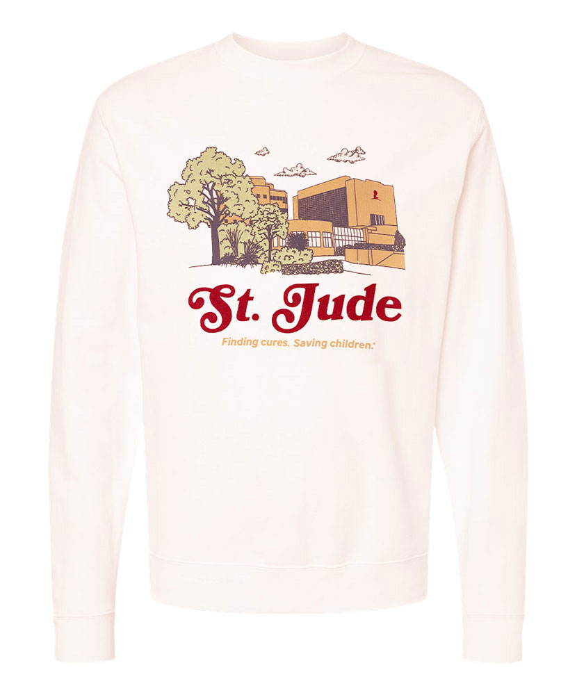 St. Jude Retro Campus Sweatshirt - St. Jude Gift Shop