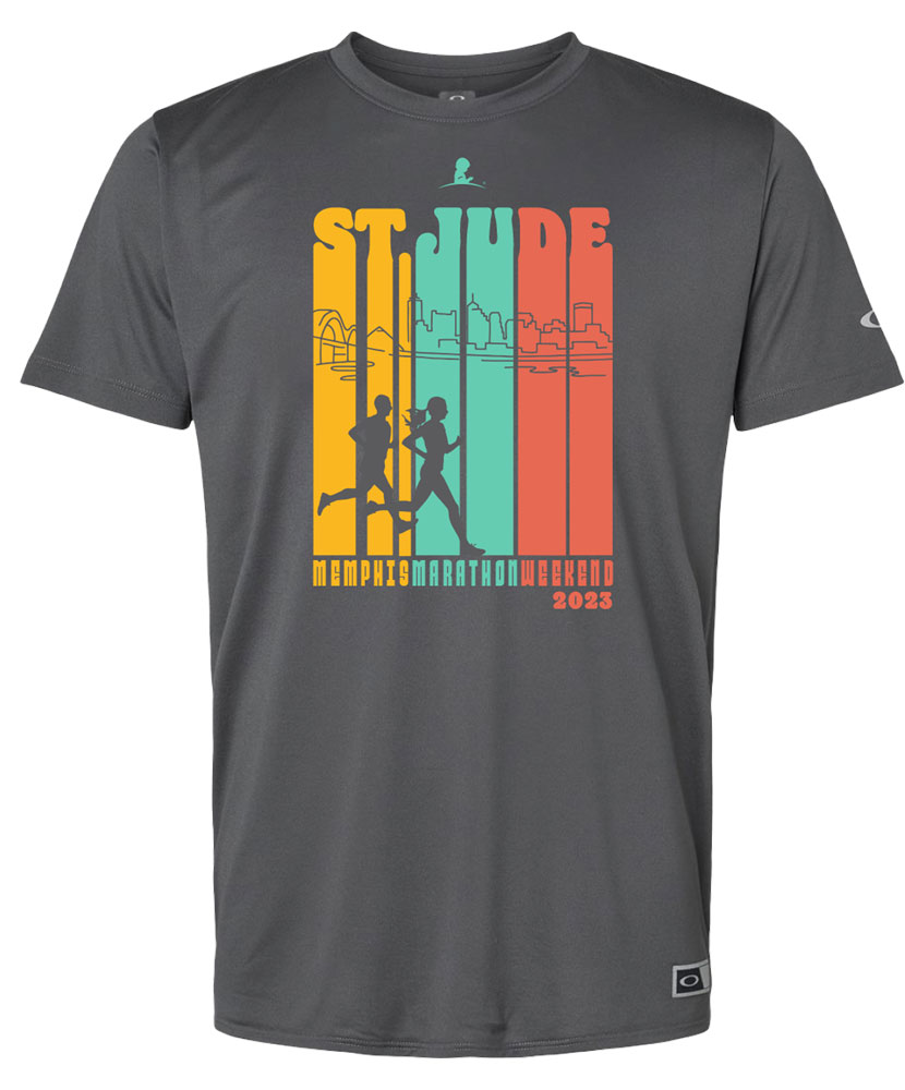 2023 St. Jude Marathon Retro Runners Graphic Shirt - St. Jude Gift Shop