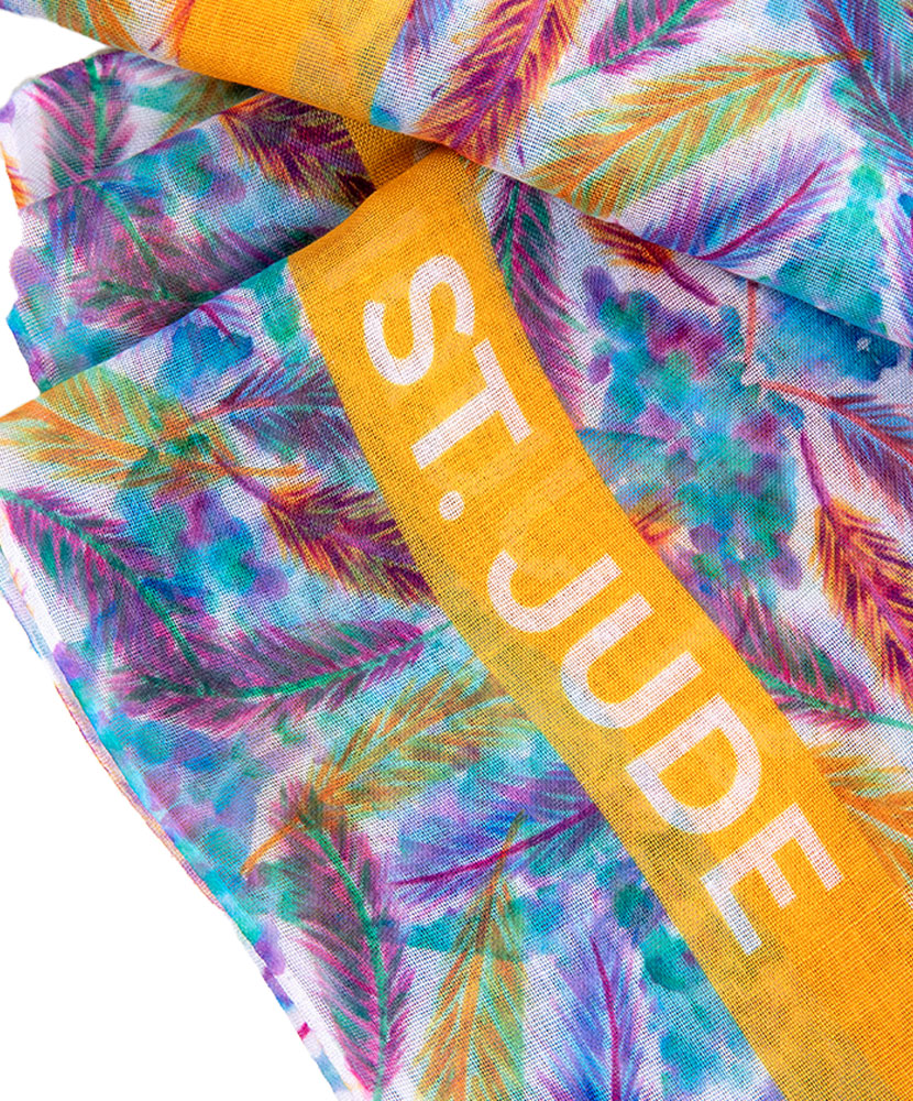 Feather Print Scarf - Patient Art by Ty - St. Jude Gift Shop