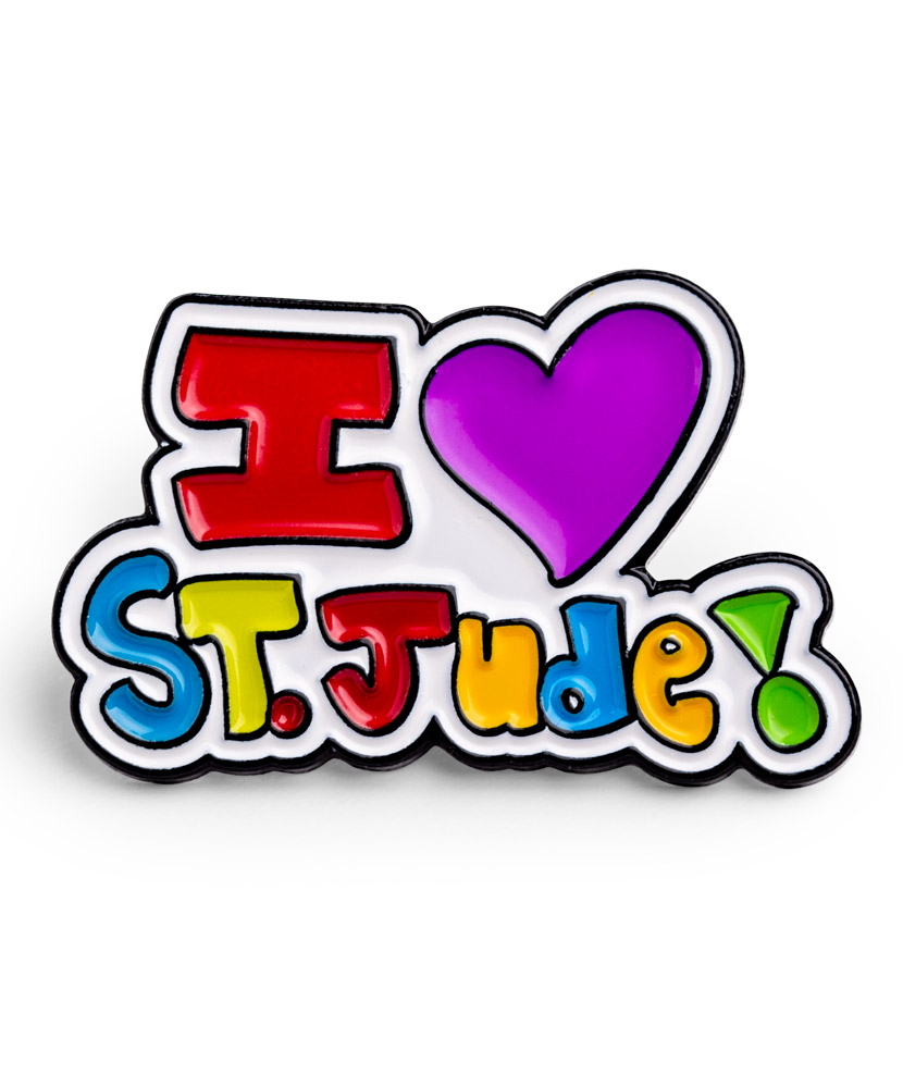 Patient Art I Heart St. Jude Enamel Pin - Amber - St. Jude Gift Shop