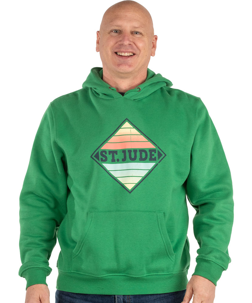 Vintage Oversized Sueded Fleece Hoodie - Lucky Green - St. Jude Gift Shop