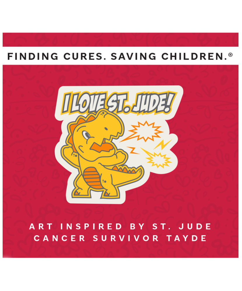 Patient Art Dino Enamel Pin - Tayde - St. Jude Gift Shop
